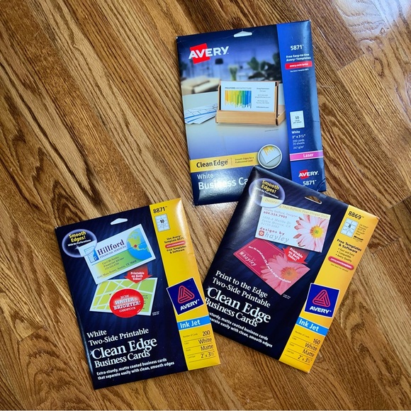 Avery | Office | Nwt Avery Business Card Printer Sheets | Poshmark